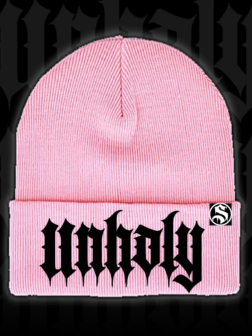 UNHOLY BEANIE PINK – Saints of the Undead Clothing