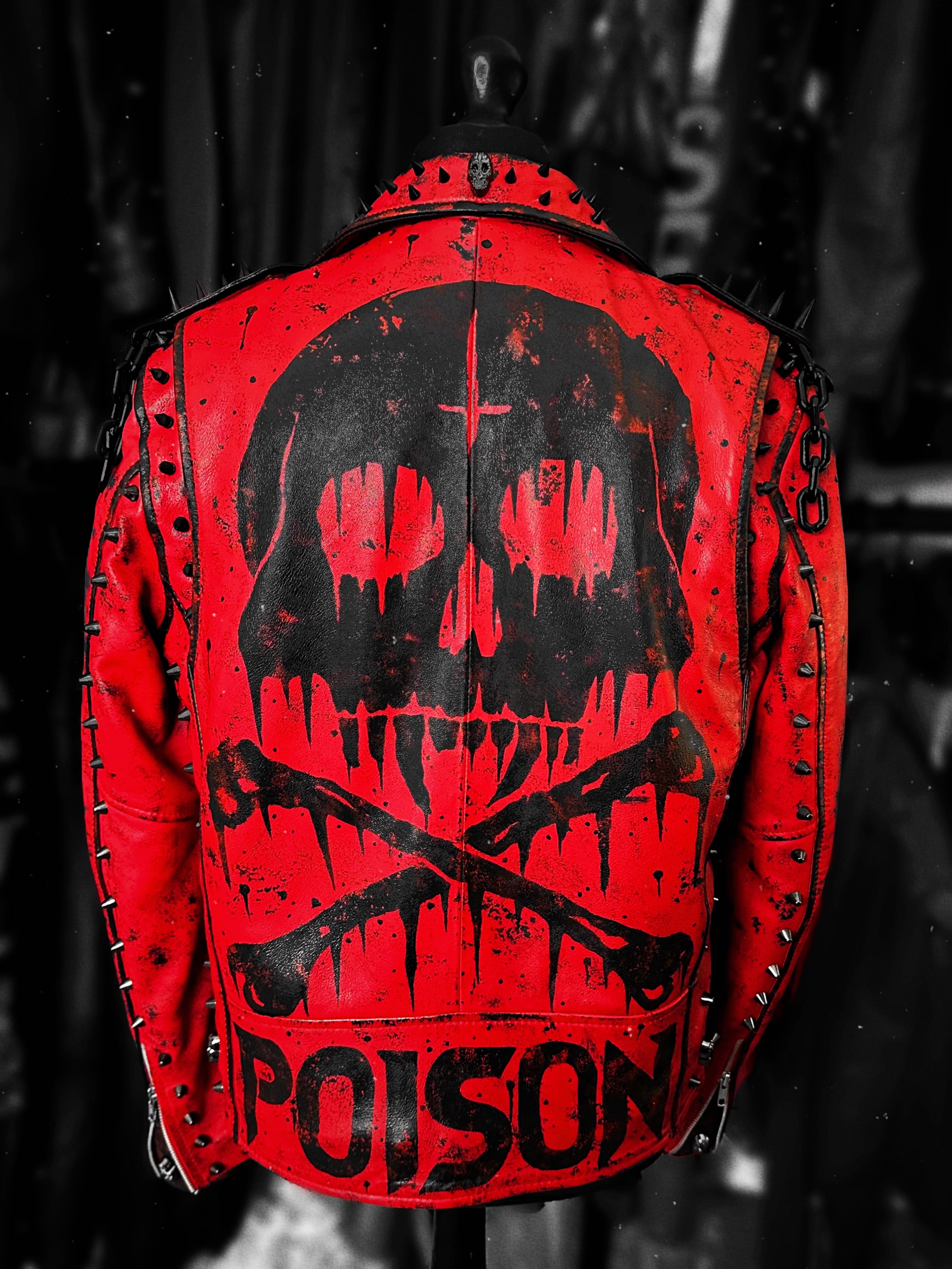 MEN'S THE POISON LEATHER JACKET – Saints of the Undead Clothing